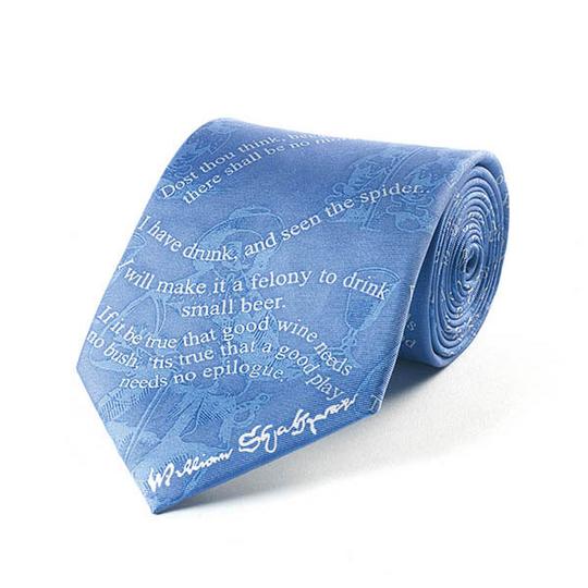 Shakespeare Drinking Quotes Silk Tie – Alberene Royal Mail