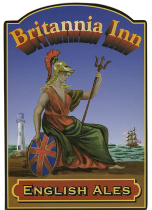Britannia Inn Round-Top Pub Sign – Alberene Royal Mail